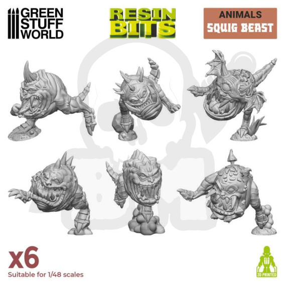 Battle-Models > 3D printed set Squig beasts - 6 szt.